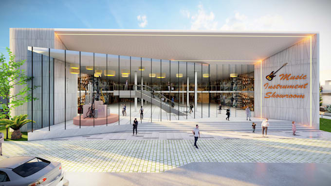 Do modern showroom exterior and residential interior design by Pai ...