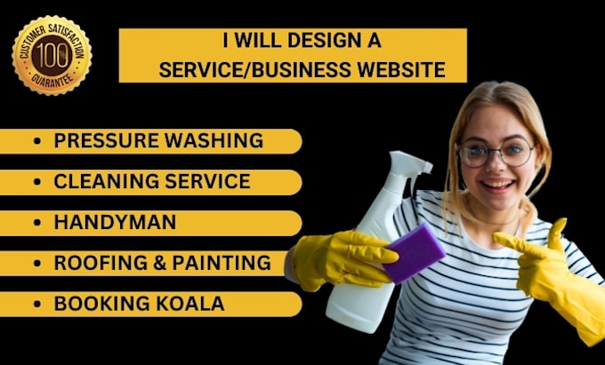 Design a professional house cleaning service website for homes and ...
