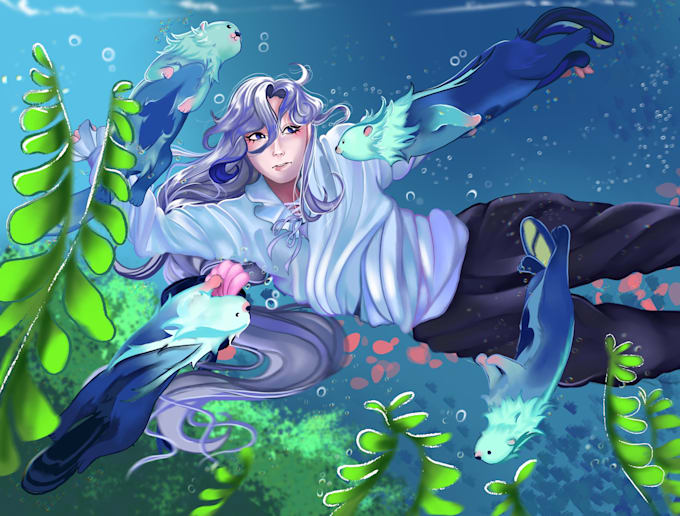 Draw you, your oc, pfp, pet in my style by Astraapng | Fiverr