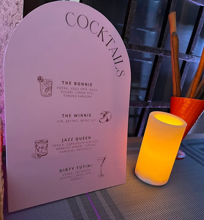 Design a custom cocktail menu for you by Nilsusengul | Fiverr