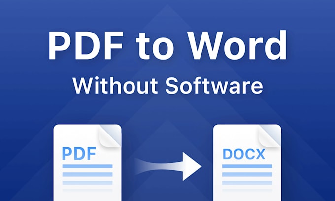 Convert your file pdf to word, pdf to exel by Engryasir117 | Fiverr
