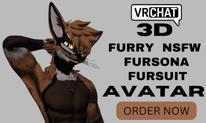 Create custom 3d furry avatar, fursuit, fursona, vrc furry, furry nsfw, vr chat