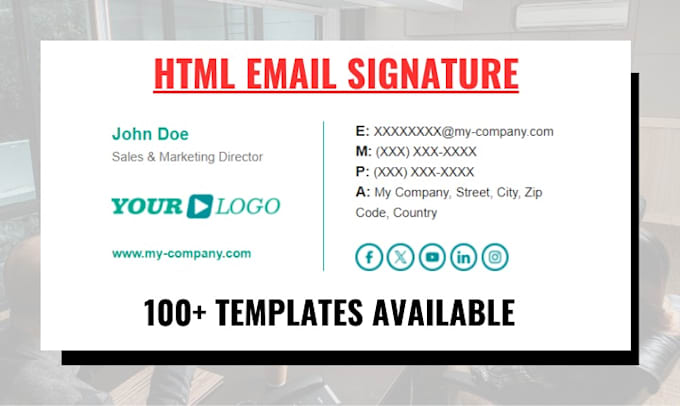 Create professional clickable html signature by Sofiakhan67 | Fiverr