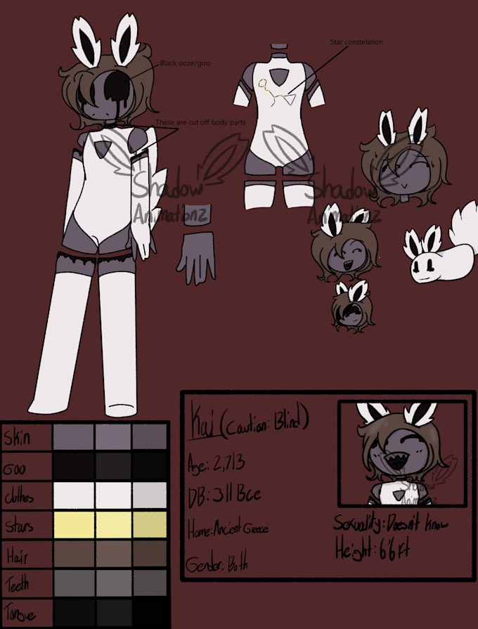 Create a custom reference sheet by Shadowanimatio | Fiverr