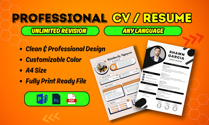 Design, rewrite professional cv, resume, cover letter by Zain_ahmed40 ...