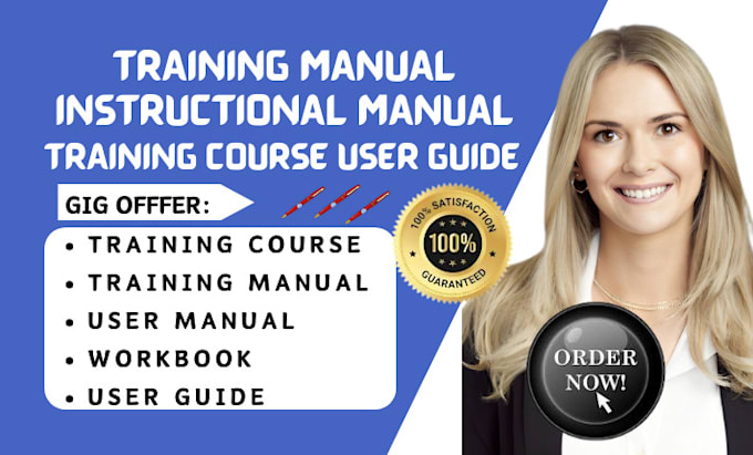 Create training manual instruction manual user guide workbook design by ...