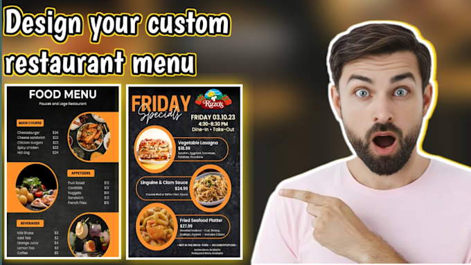 Design a custom menu for your restaurant by Baljeetsingh999 | Fiverr