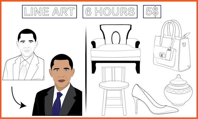 Do professional vector line art illustration and outline drawing by Art ...