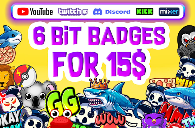 Design awesome bit badges and sub badges by Lovely_amanda | Fiverr