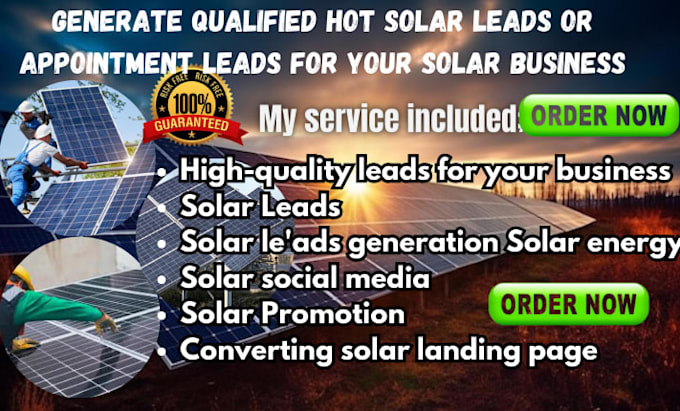 Generate qualified hot solar leads or appointment leads for your solar ...
