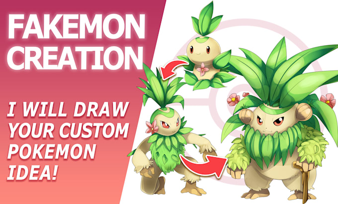 Draw your fakemon or custom pokemon idea by Ryot_ryot | Fiverr
