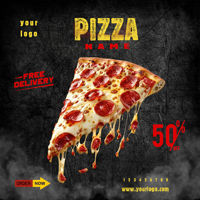 Pizza delivery post on by Rosol4 | Fiverr