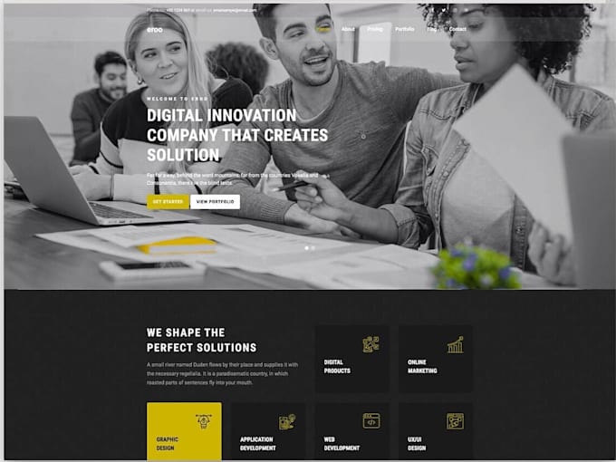 Do clean and eye catching ui ux professional web landing page ui ux ...