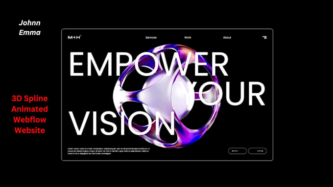 Create Interactive 3d Spline Animated Webflow Website Threejs Figma