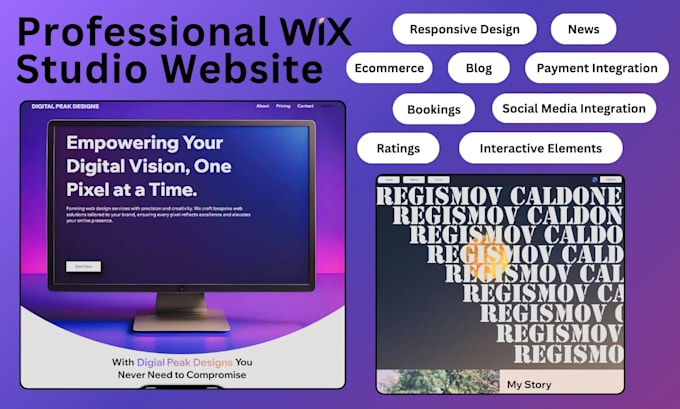 Create a profesional custom website using wix studio by Asherburdeny ...