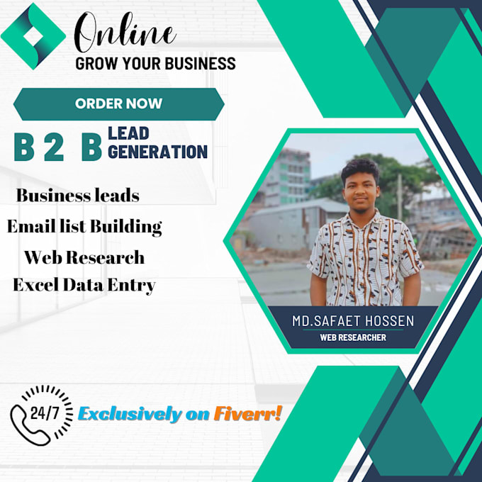 Do b2b lead generation, contact list and prospect linkedin list by Safaet_hossen | Fiverr
