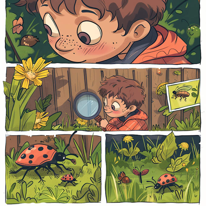 Draw cute children book panels ,illustrations by Ghaznfarhussain | Fiverr