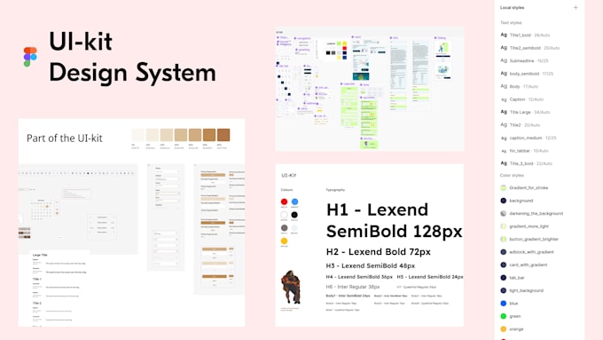 Create or update the design system, ui kit or style guide by Elena ...