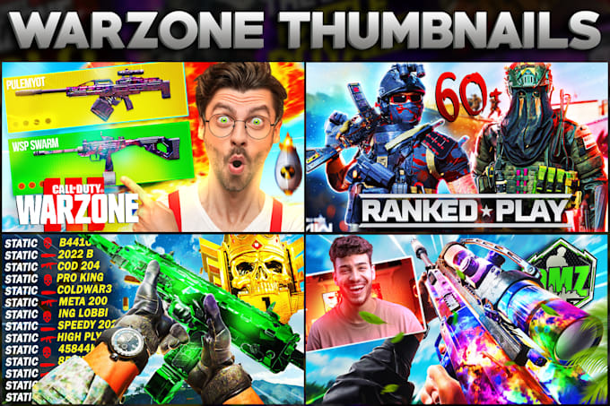 Design call of duty warzone gaming thumbnail by Nibu_p | Fiverr