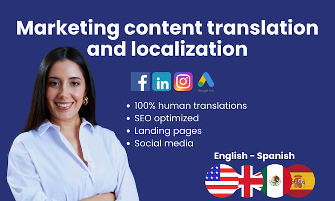 Help you with your marketing content translation by Andreaamayag7 | Fiverr