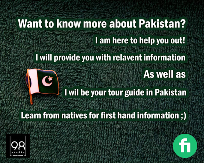 Help you learn anything about pakistan by Fahadniaz81302 | Fiverr
