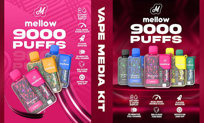 Design a vape media kit, including posters and menus etc by ...