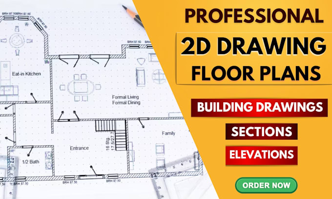 Drafting autocad 2d, floor plans, sections, elevations by Saidur_mim | Fiverr