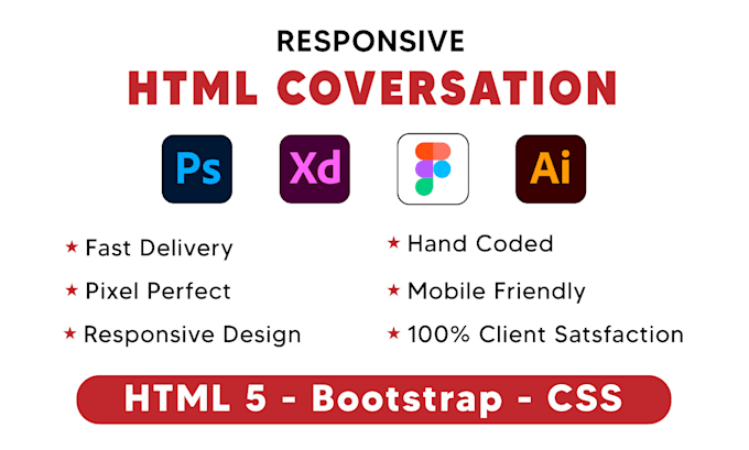 Convert psd, figma and xd to responsive bootstrap html by ...