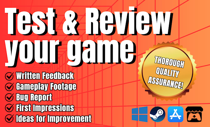 Test and review your video game by Sarahstaley97 | Fiverr