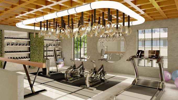 Do interior design and rendering of shops, gym, restaurant by Ariverab ...