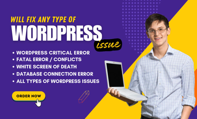 Fix wordpress critical error, white screen, fatal error, 403, 404, 500 ... Fix wordpress critical error, white screen, fatal error, 403, 404, 500 ...