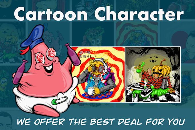 Create cartoon character designs and mascots by Ammauludraw | Fiverr