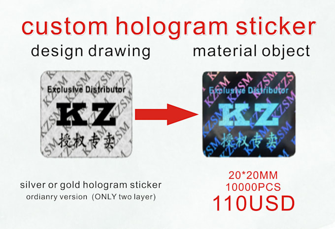 Print your custom holographic vinyl stickers of your logo by Print ...