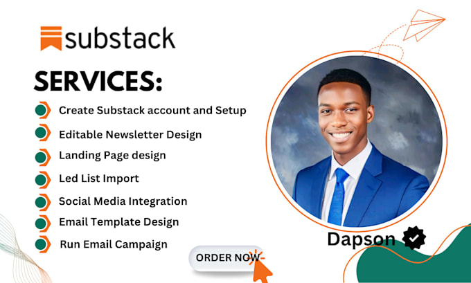 Fully setup substack, design editable newsletter template, and manage ... Fully setup substack, design editable newsletter template, and manage ...