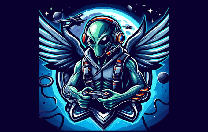 Design outstanding alien esport mascot logo for you with super color by ...