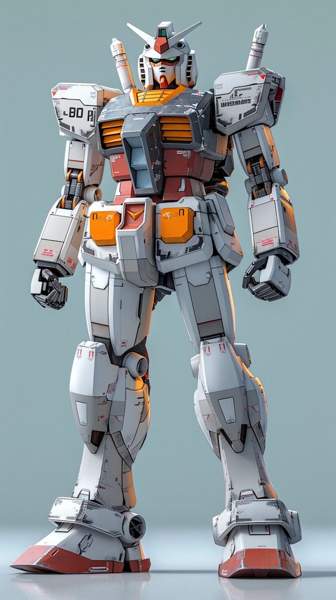 Make gundam, transformers, mecha robot in anime manga style by ...