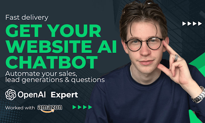 Create a custom ai chatbot for your website with openai by Dmitrypekov | Fiverr