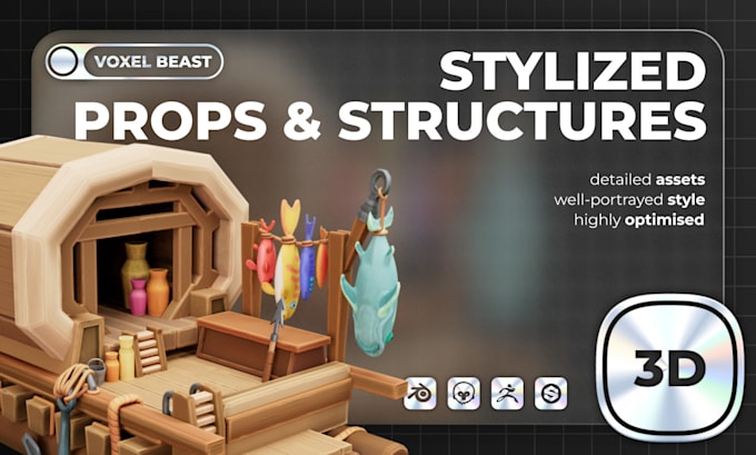 Create 3d objects, props an structures for your game by Voxelbeast | Fiverr