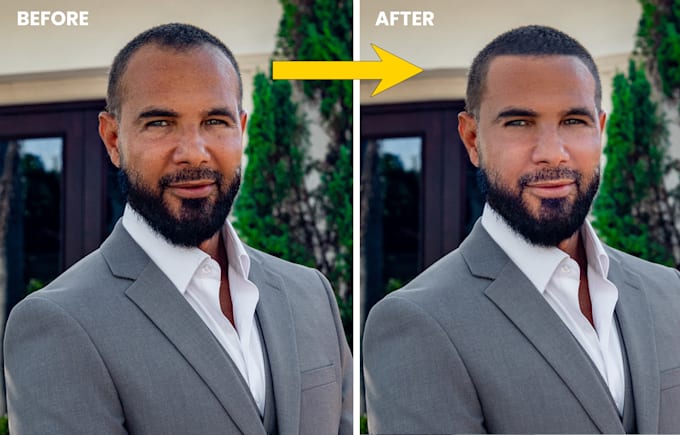 Portrait retouching , hairline fix , photo editing by Midouxlr | Fiverr