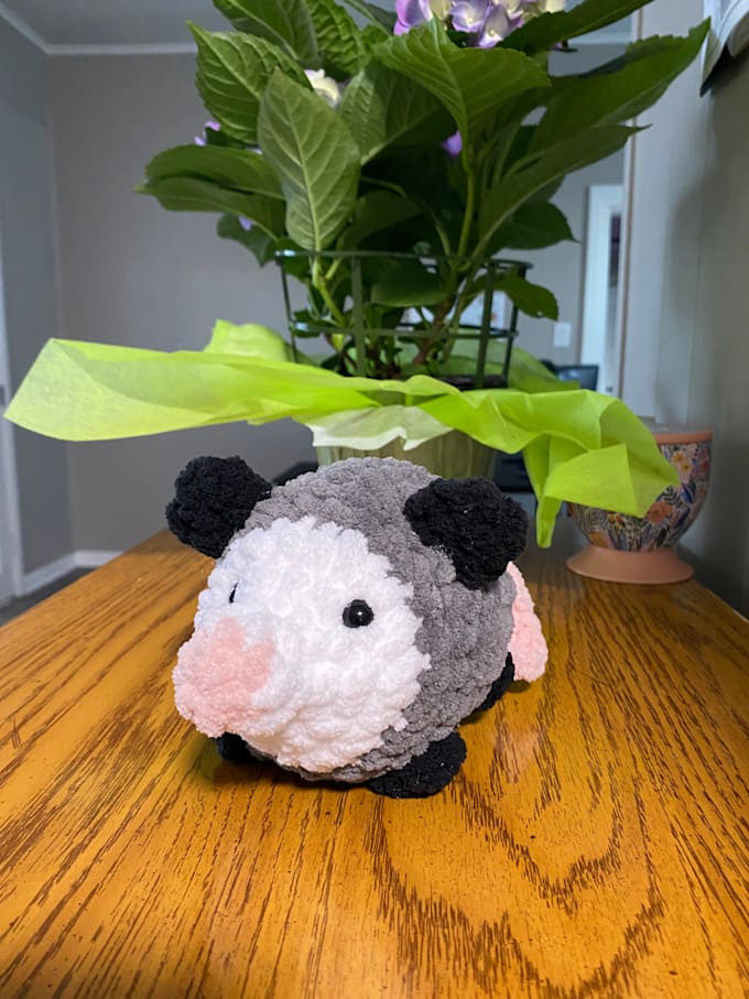 Crochet your custom opossum plushie by Maddiecrochets | Fiverr