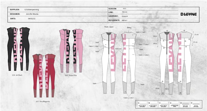 Create your garment in flat sketches and detailed tech pack by Jennifer ...