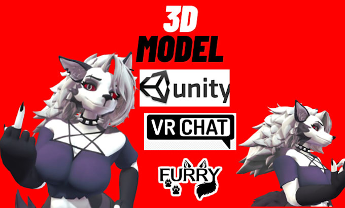 Model Custom Vrchat Avatar 3d Furry Model Fursona Vrc Vseeface Nsfw By Cyberpikxel Fiverr