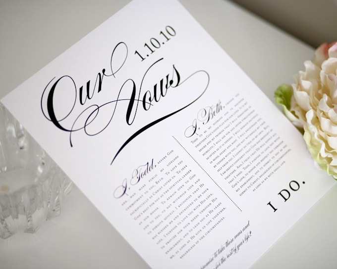 creative writing wedding