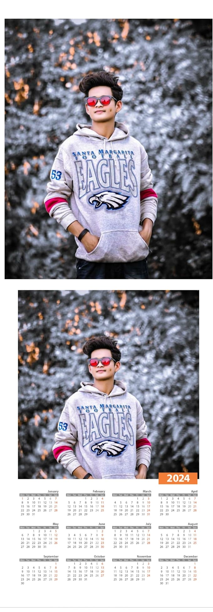 Make your normal photo to calendar photo by S_srisanth | Fiverr