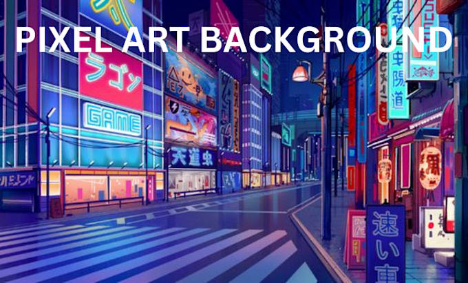 Create eye catching pixel art game background with animation by Anzer ...