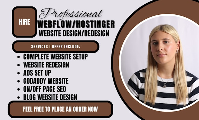 Webador wix hostinger webflow goddady gohighlevel website design or redesign by Renske_elise107 ...