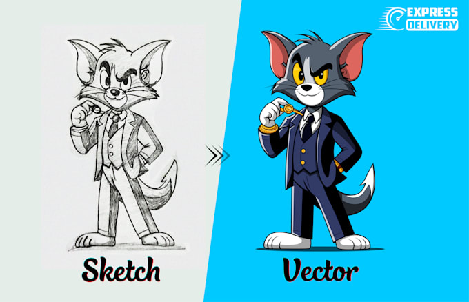 Vectorize image or logo and turn hand drawn sketch into digital vector ...