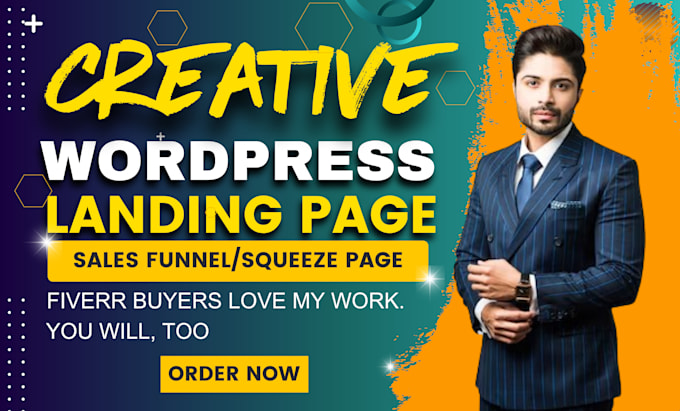 Build wordpress landing page design, landing page design by Partnerdev | Fiverr
