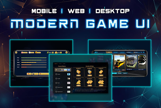 Design modern game ui ux and 2d assets by Leajul | Fiverr