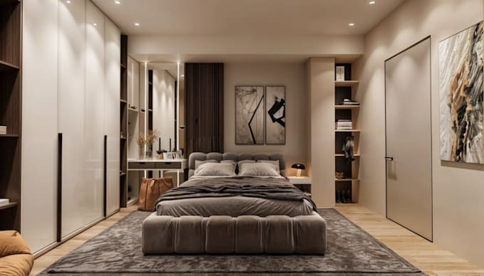 Create 3d interior realistic renderings by Sonixhaferi | Fiverr